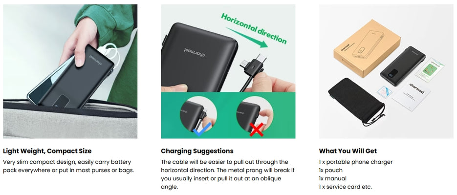 Charmast 10000mAh Magnetic Wireless Power Bank 20W